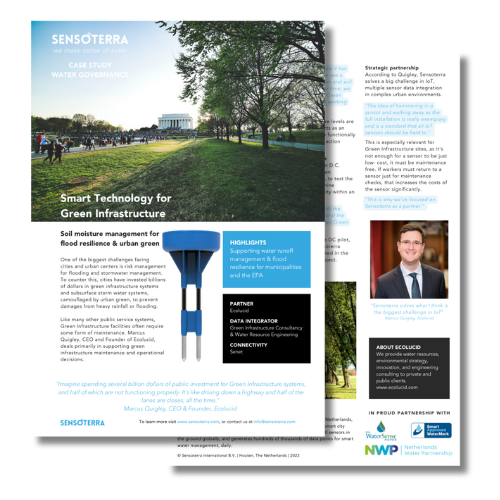 Case Study Water Management: Green Infrastructure - Sensoterra